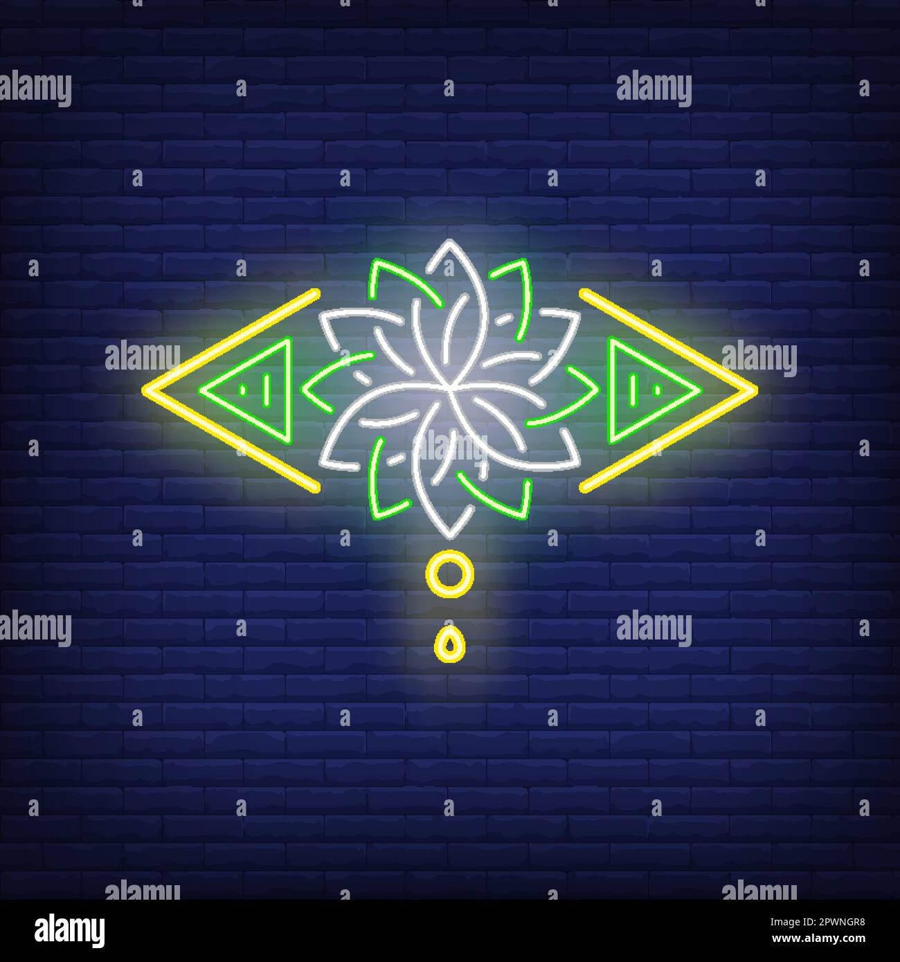 Stylized lotus flower neon sign Stock Vector Image & Art - Alamy