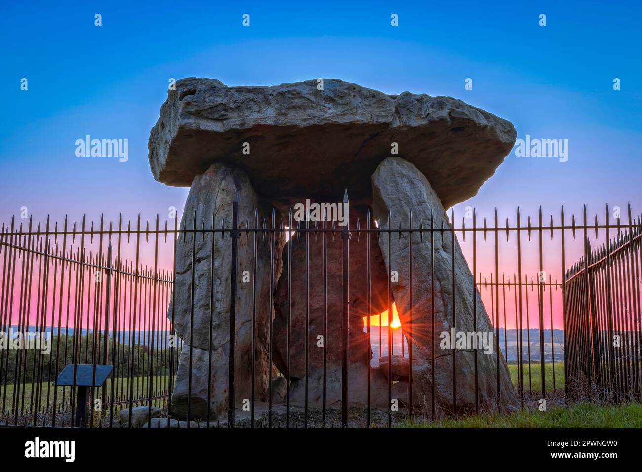 Kit's Coty House megalith monument in Kent, England at sunset. Built ...