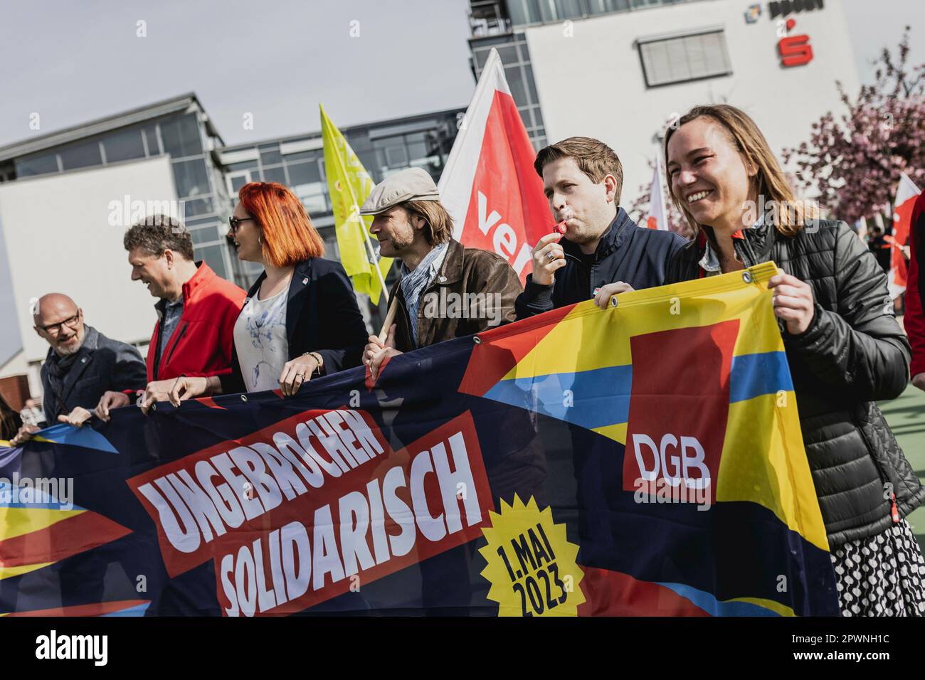 Kevin Kuehnert, SPD general secretary, pictured during the May Day ...