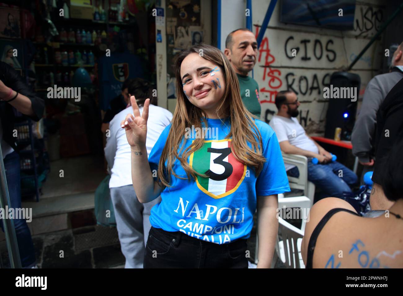 Naples, Italy - April 30, 2023: In the football match between Napoli ...
