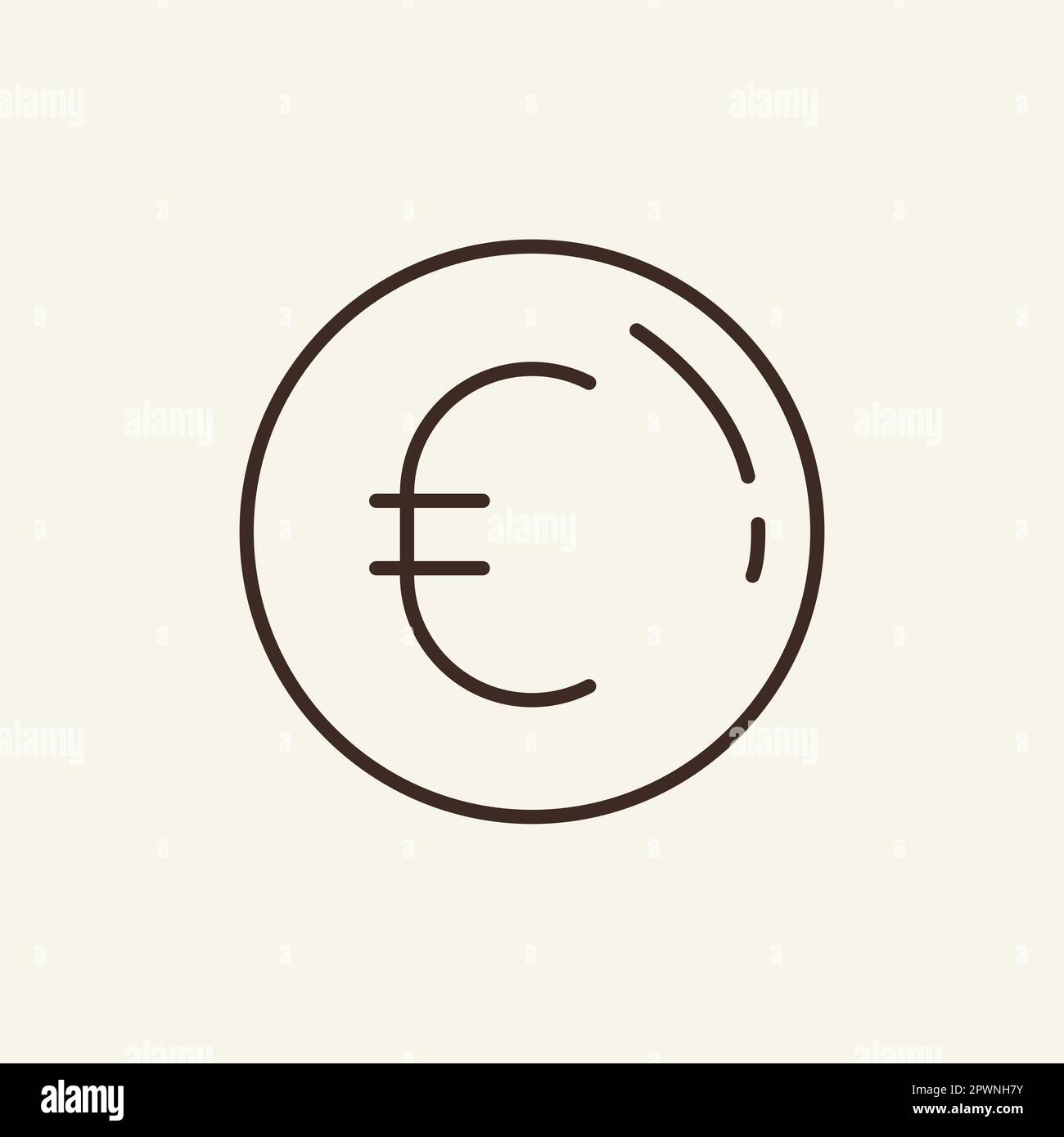 Euro sign icon linear Stock Vector Images - Alamy