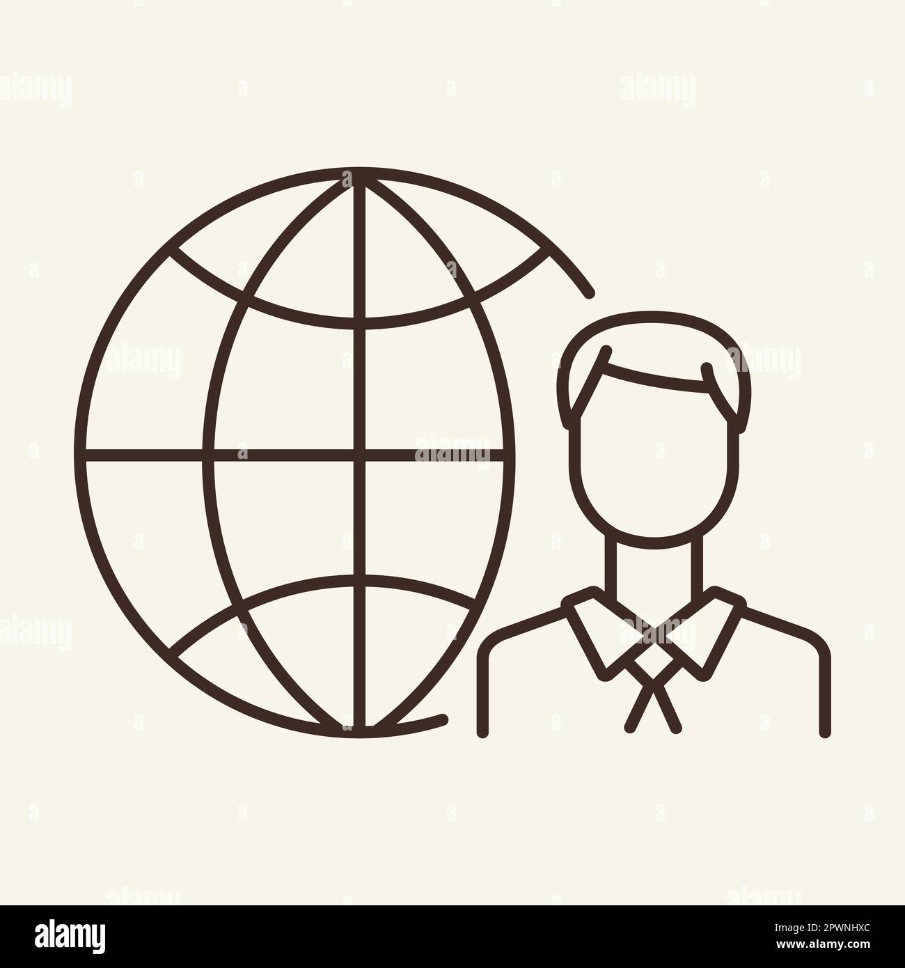 Global career icon simple Stock Vector Images - Alamy