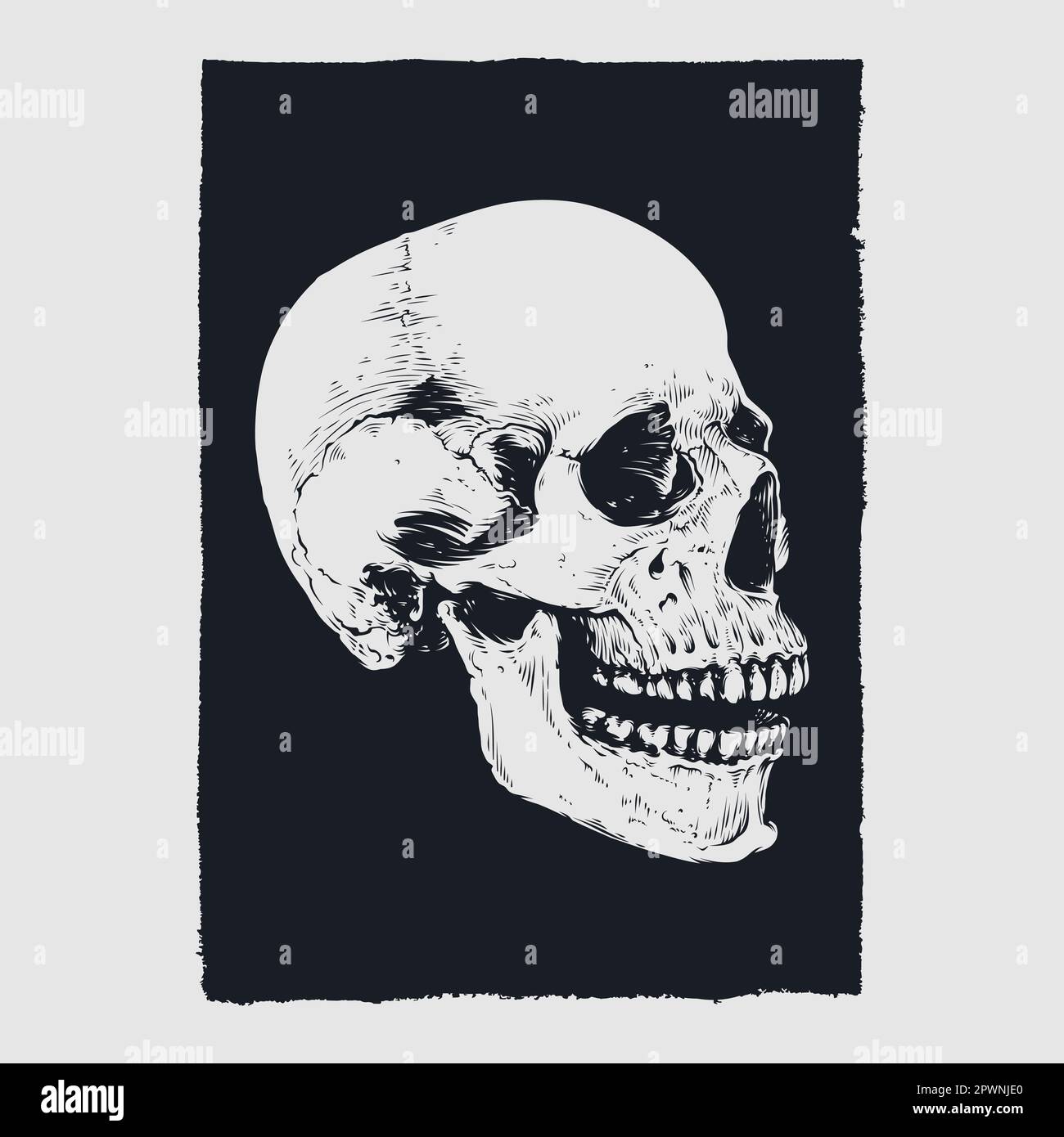 Skull and bone poster design. Editable, resizable, EPS 10, vector ...