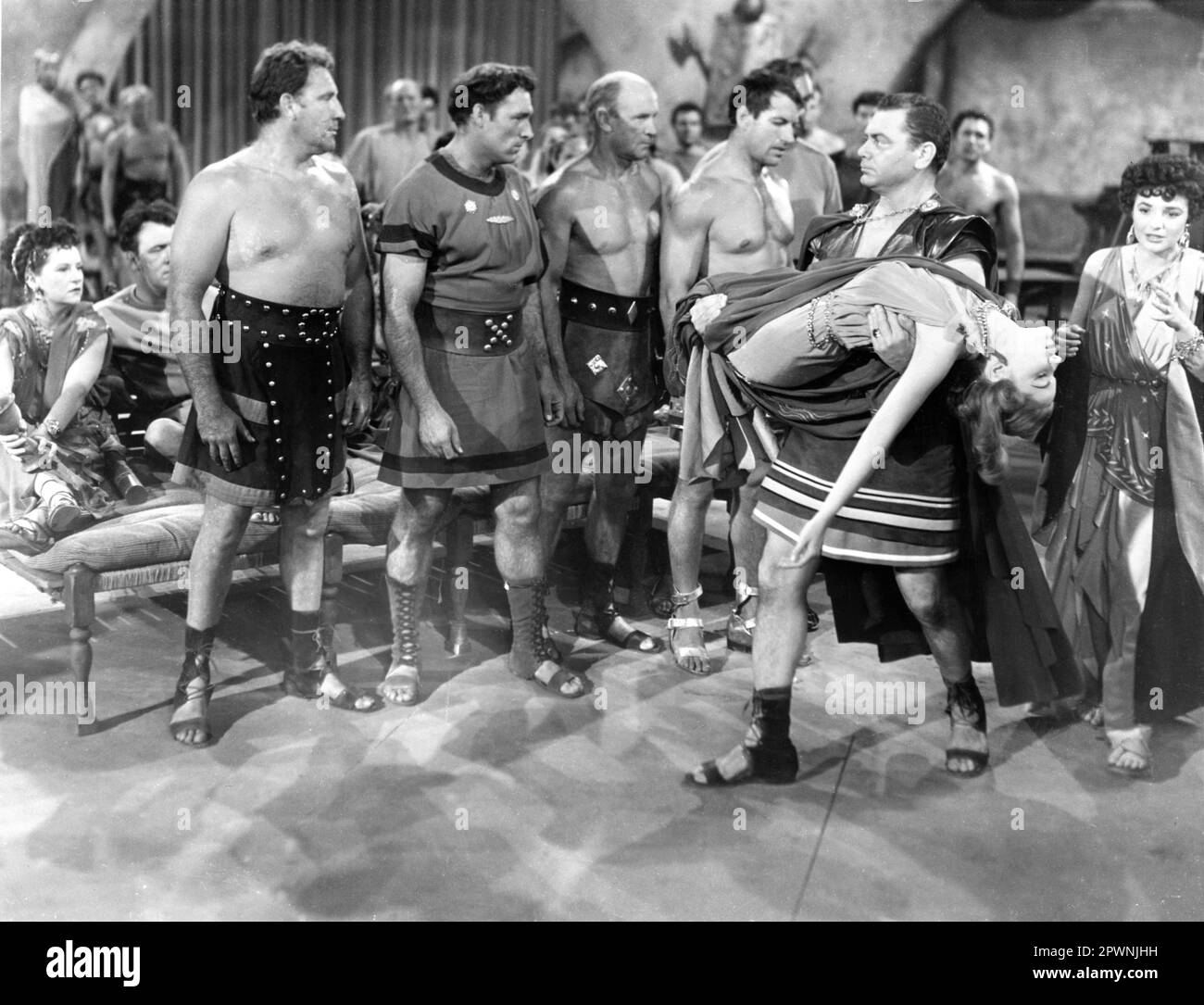 RICHARD EGAN ERNEST BORGNINE DEBRA PAGET and ANNE BANCROFT in DEMETRIUS AND THE GLADIATORS 1954 ...