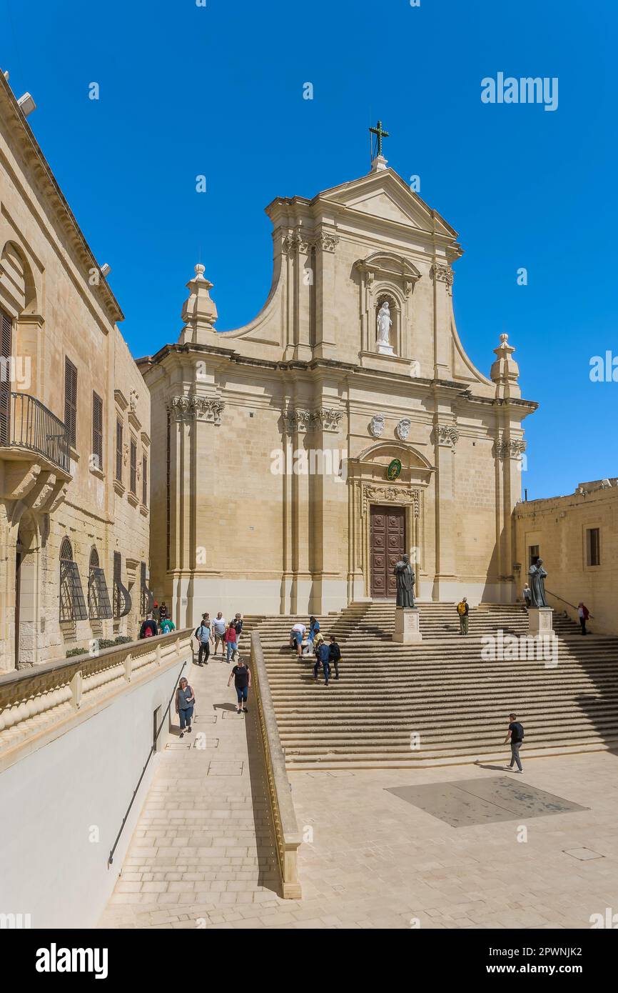 Malta, Gozo, Rabat or Victoria: Baroque Cathedral of the Assumption of ...
