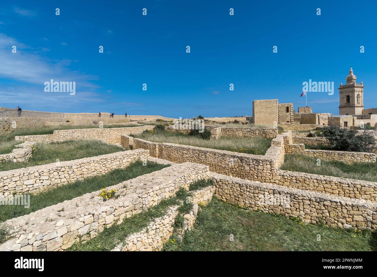 Malta, Gozo, Rabat: The foundations and remains of the old Norman ...