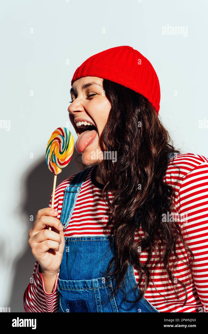 Plus size woman model posing in studio and having fun. Big model ...
