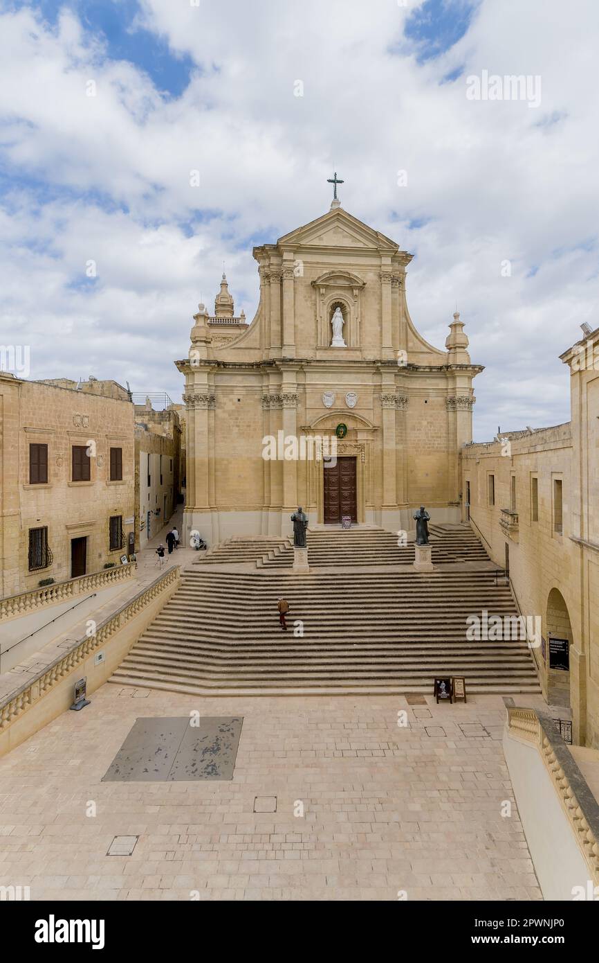 Malta, Gozo, Rabat or Victoria: Baroque Cathedral of the Assumption of ...