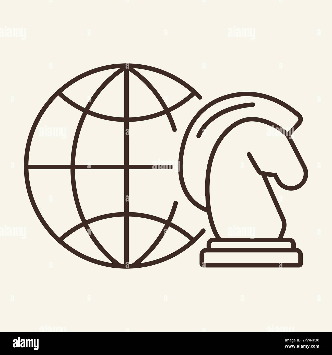 Global strategy line icon Stock Vector Image & Art - Alamy