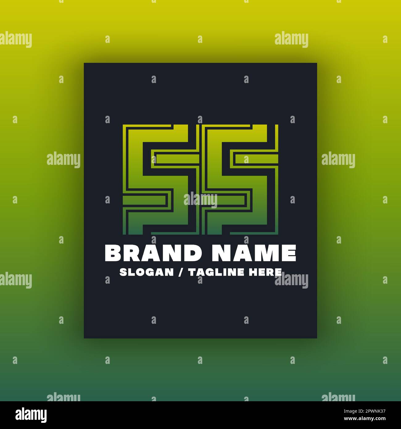 Simple letter SS logo design template. Editable, resizable, vector ...