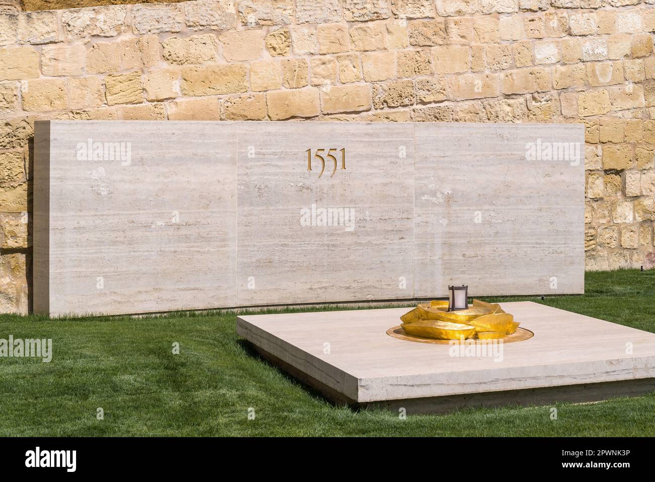 Monument beneath the Gozo Citadel dedicated to victims of the Ottoman ...