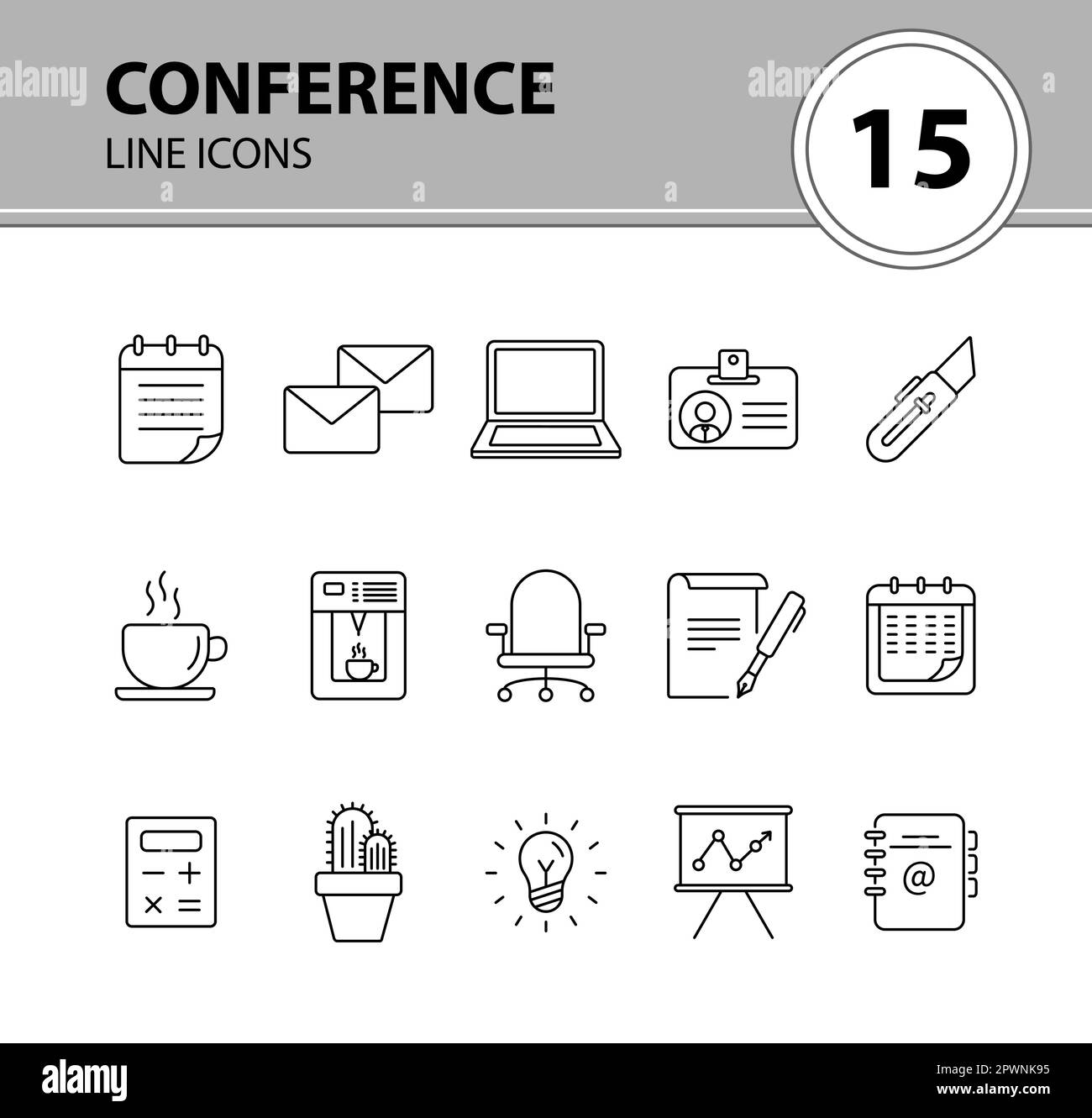 Conference icon set Stock Vector Image & Art - Alamy