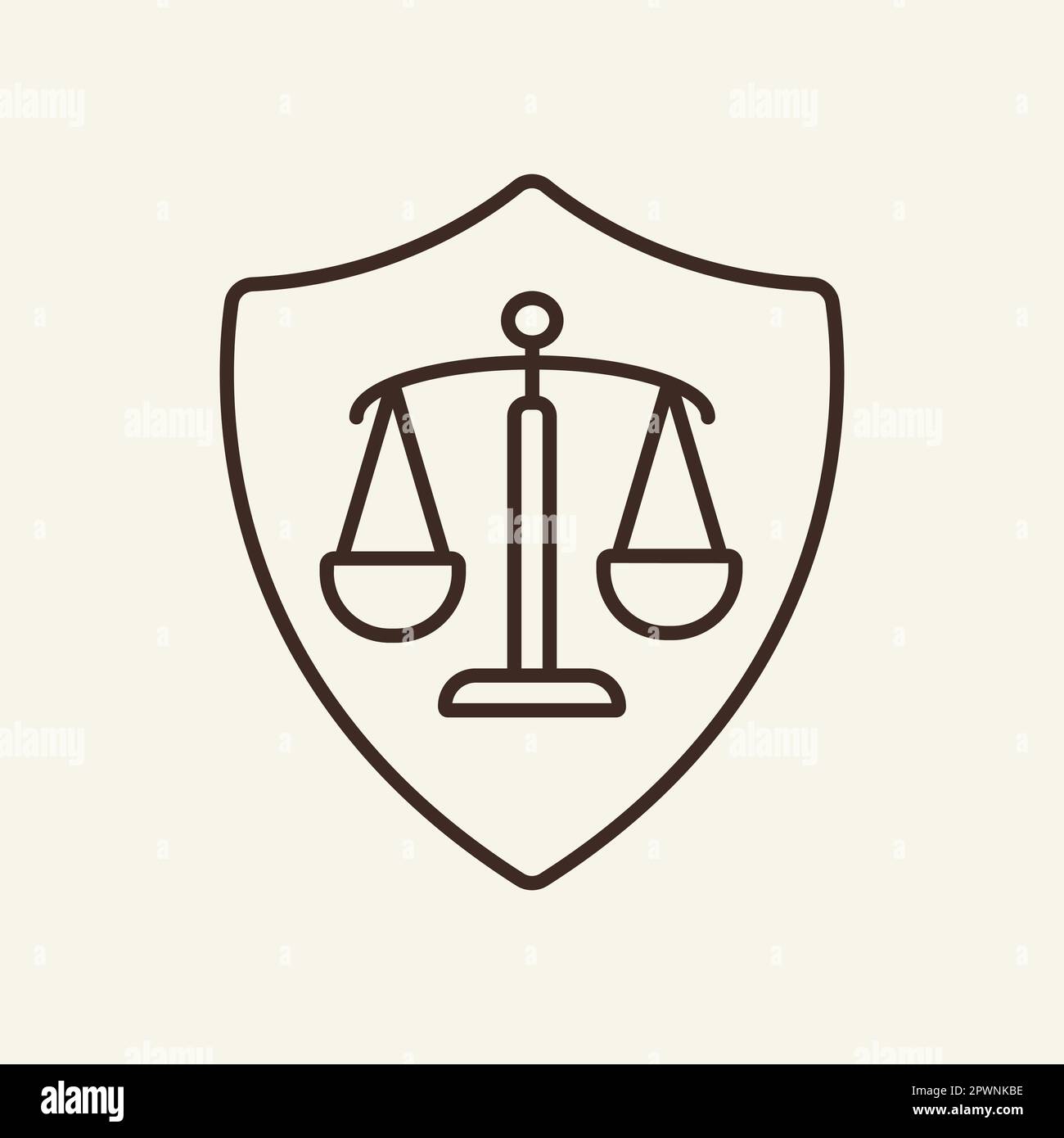 Courthouse balance icon outline hi-res stock photography and images - Alamy