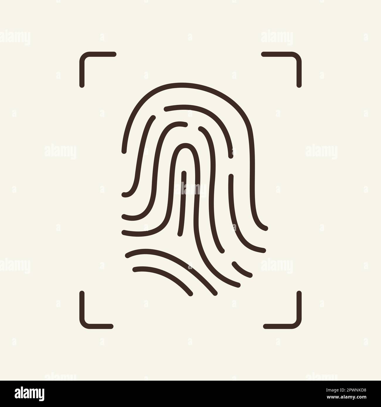 Fingerprint line icon Stock Vector Image & Art - Alamy
