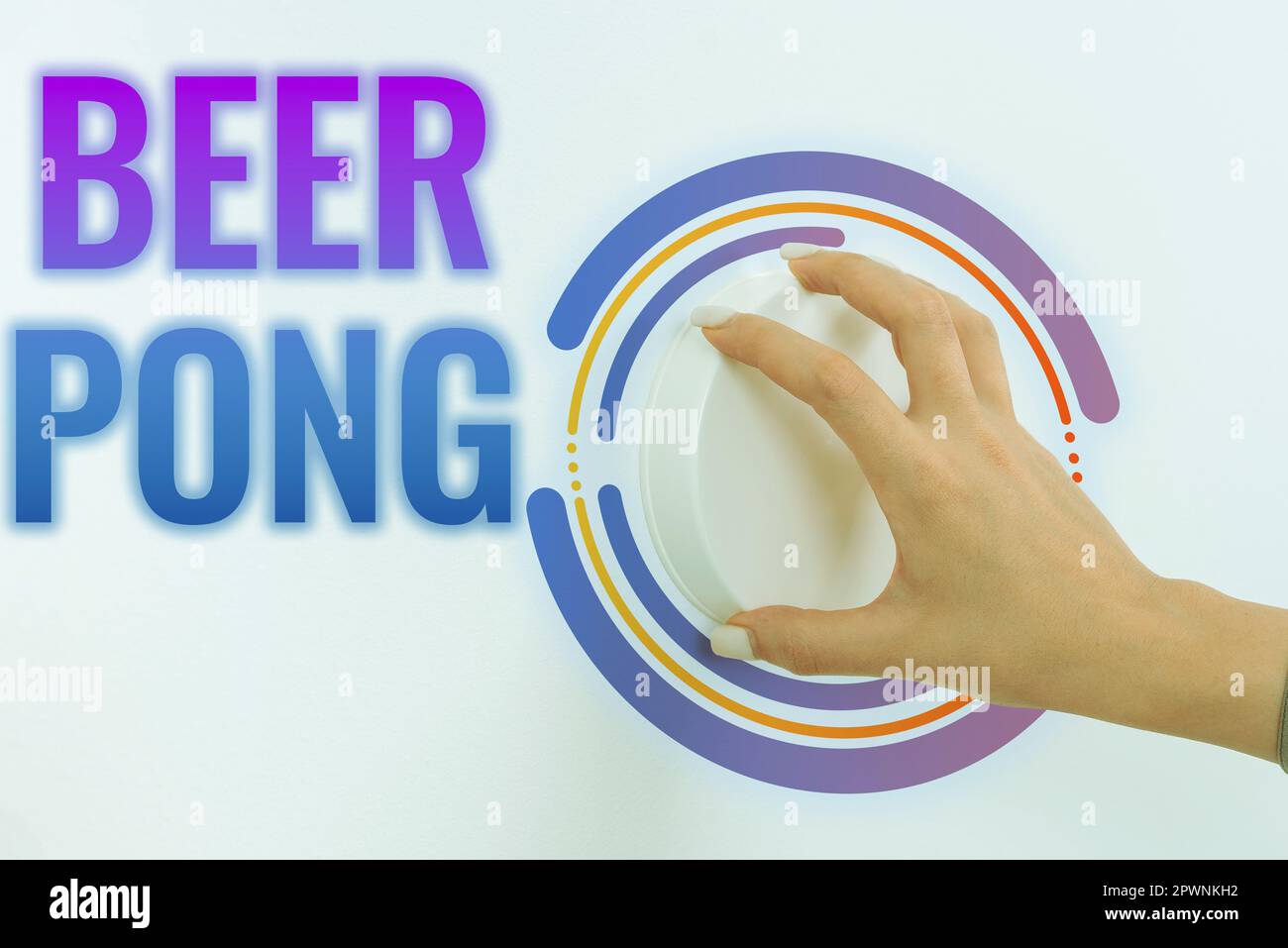 Sign displaying Beer Pong, Word Written on a game with a set of beer ...