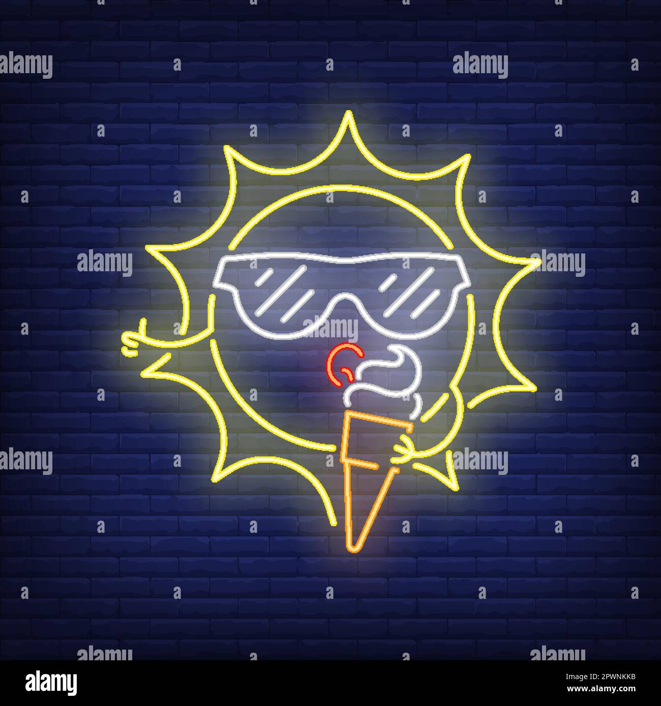 Ice cream signage Stock Vector Images - Alamy