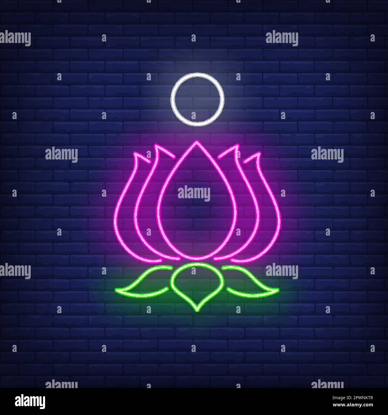 Lotus flower neon sign Stock Vector Image & Art - Alamy