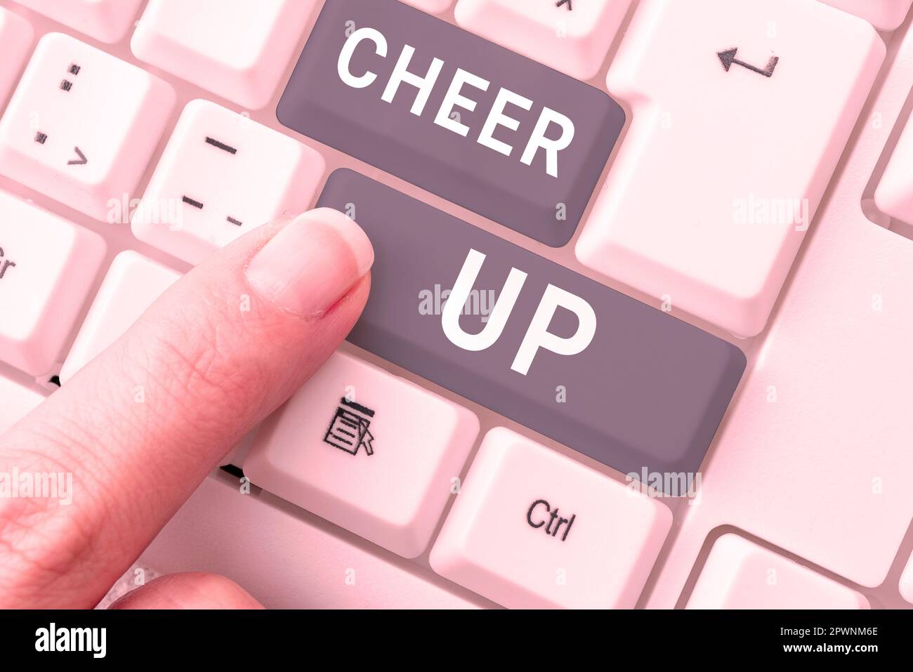 Handwriting text Cheer Up, Business overview to live every moment as ...