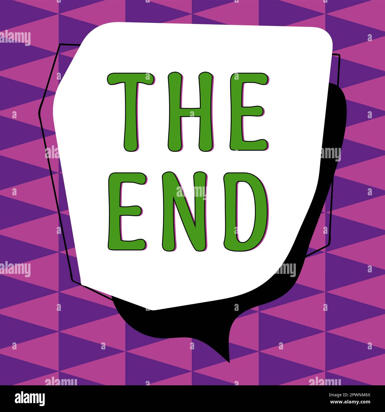 Text sign showing The End, Concept meaning Final part of play ...