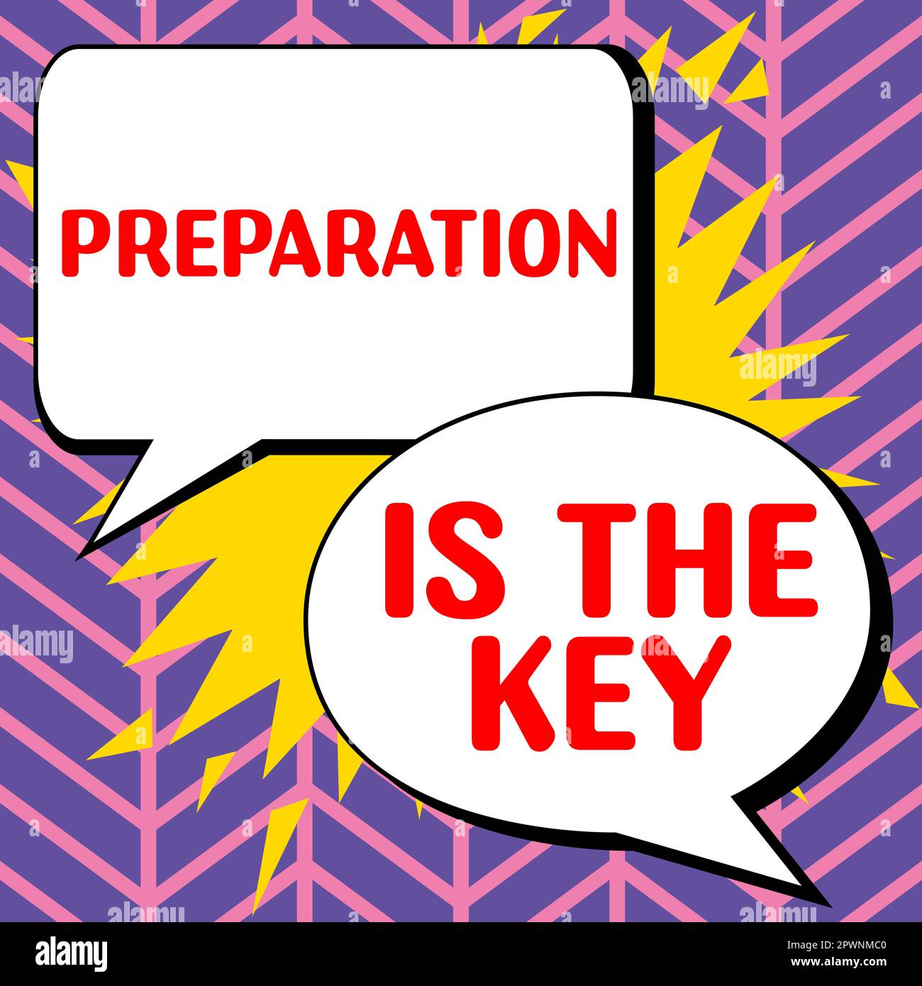 Hand writing sign Preparation Is The Key, Business overview action of ...