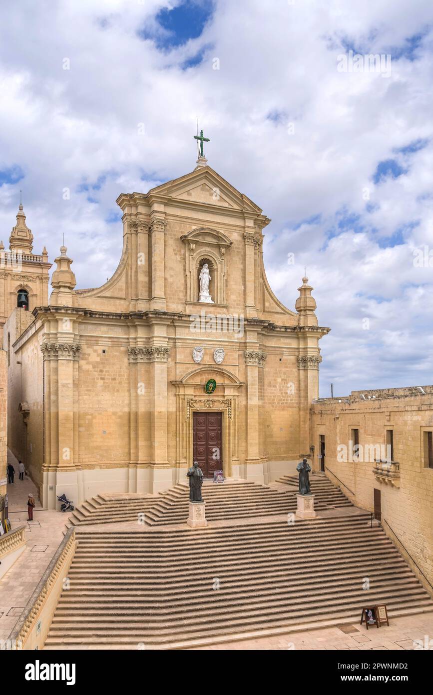 Malta, Gozo, Rabat or Victoria: Baroque Cathedral of the Assumption of ...