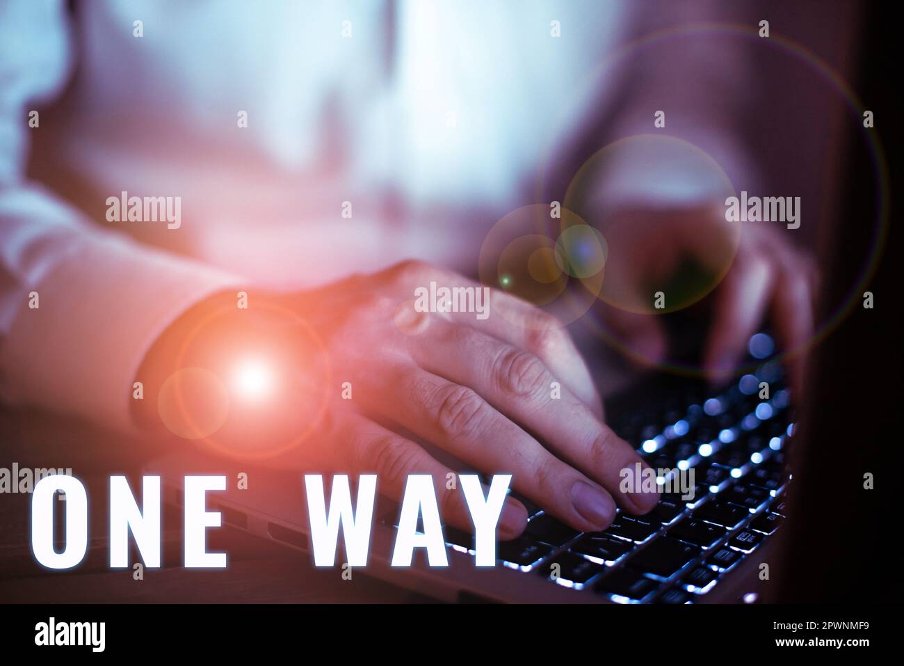 Handwriting text One Way, Internet Concept Only direction Street sign ...