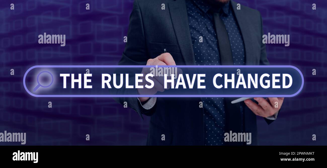 Conceptual caption The Rules Have Changed, Business idea the agreement ...