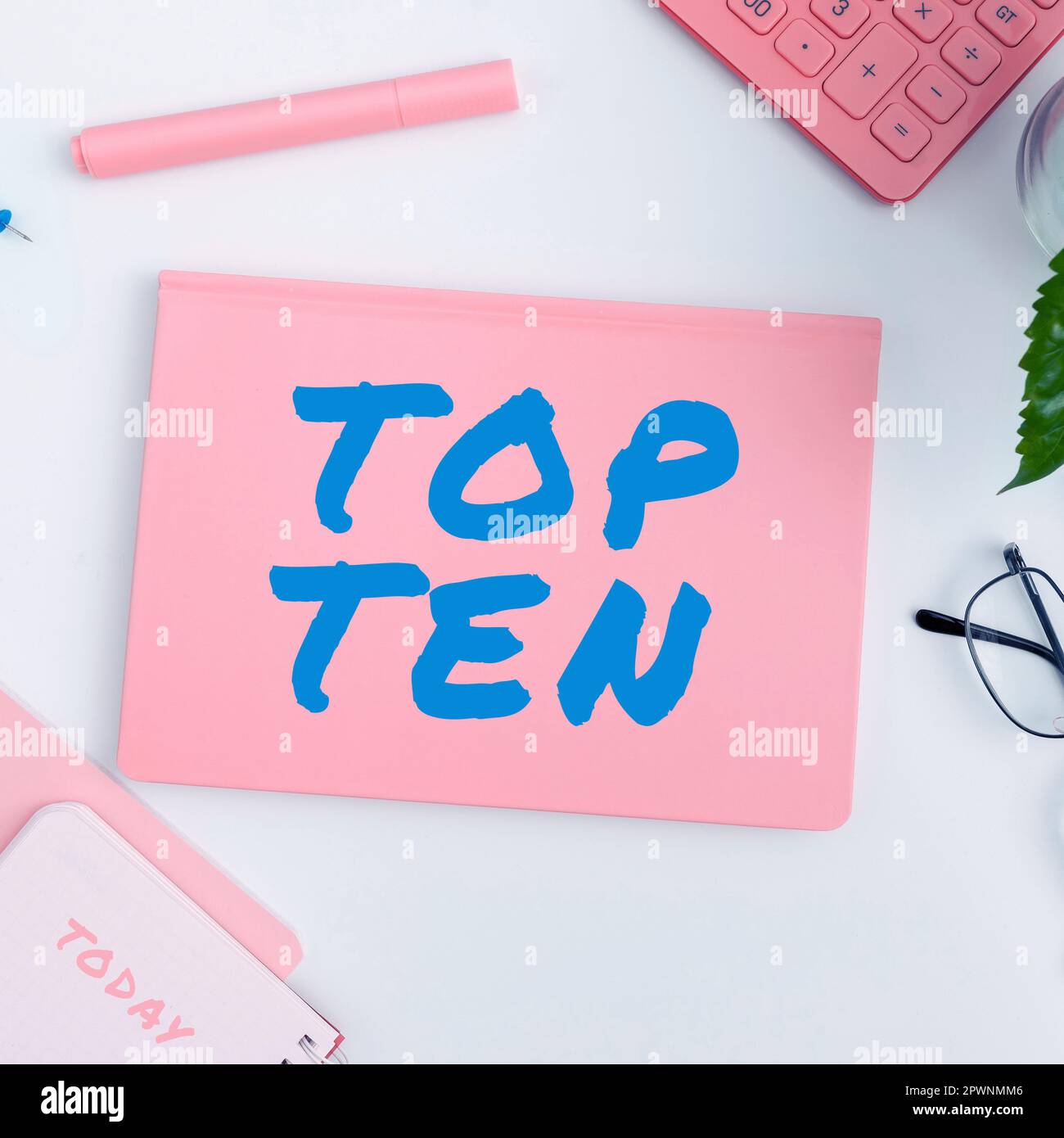 Hand writing sign Top Ten, Business approach the ten most popular songs ...