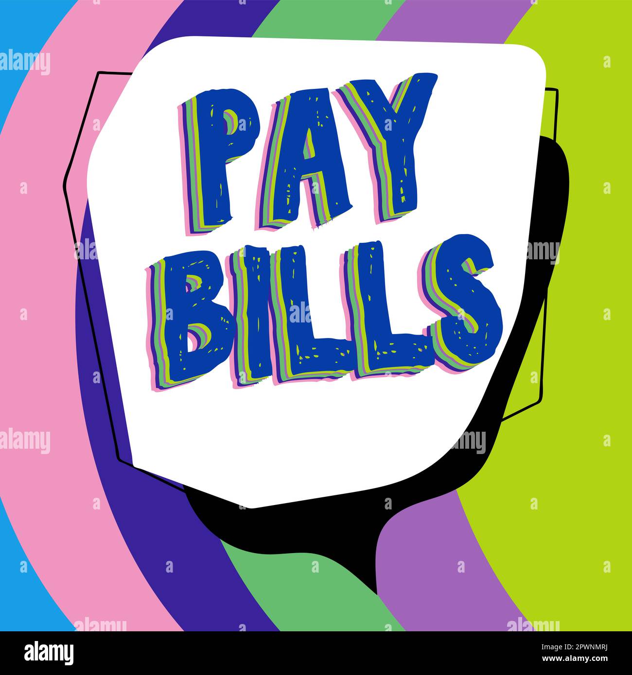 Conceptual caption Pay Bills, Word for list of expenses to be paid ...