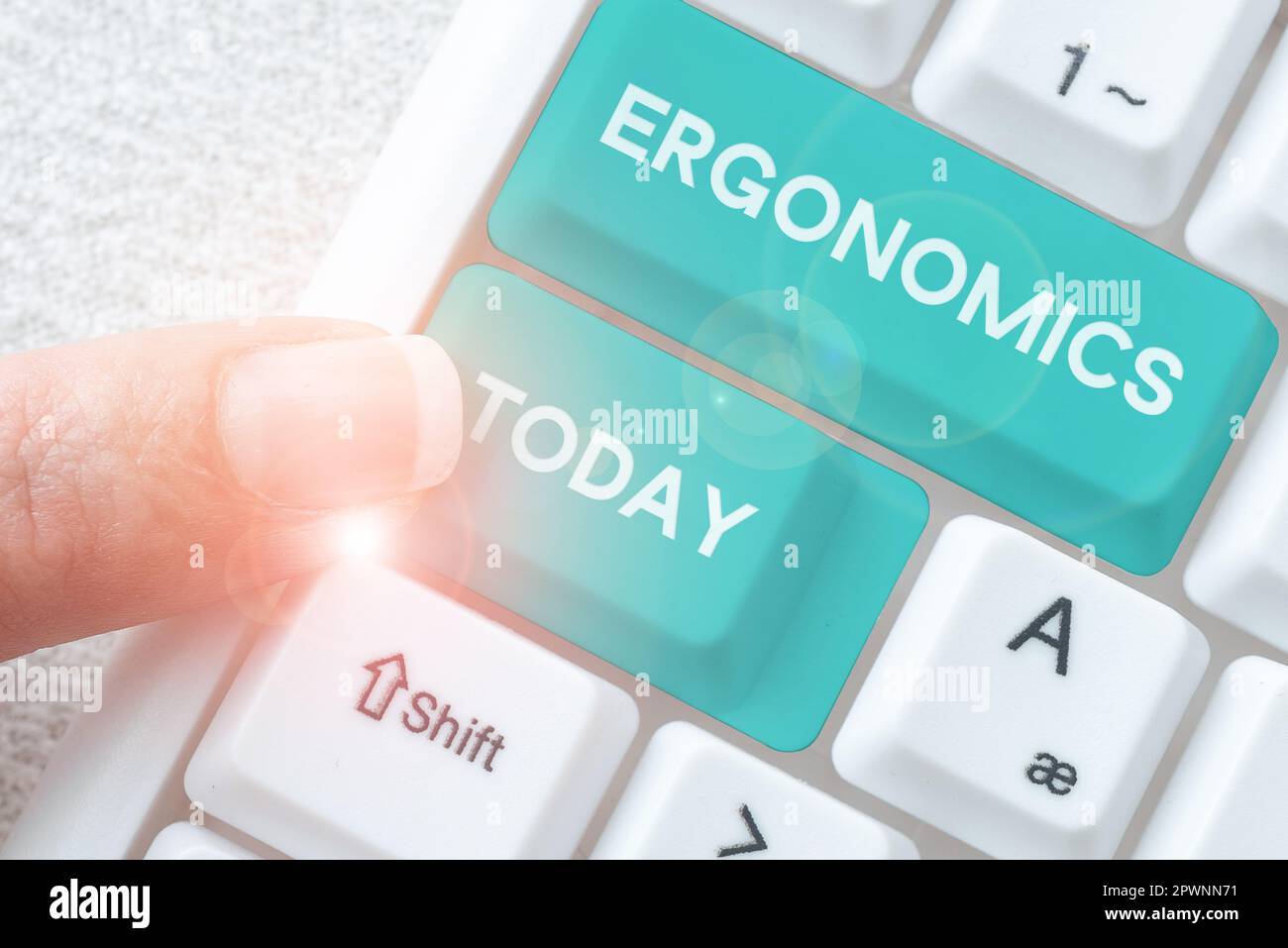 Text showing inspiration Ergonomics, Concept meaning fitting or ...
