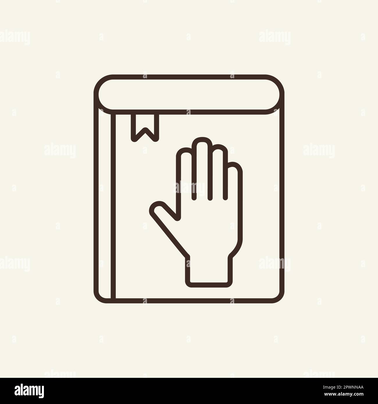 Law book icon thin Stock Vector Images - Alamy