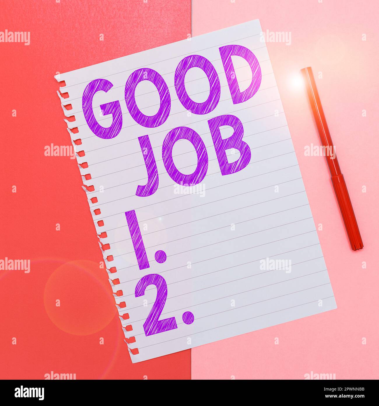 Hand writing sign Good Job, Conceptual photo encourage someone for his ...