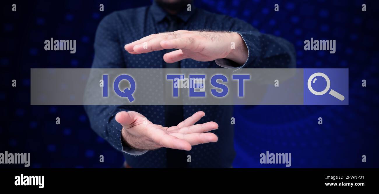 Inspiration showing sign Iq Test, Internet Concept attempt to measure ...
