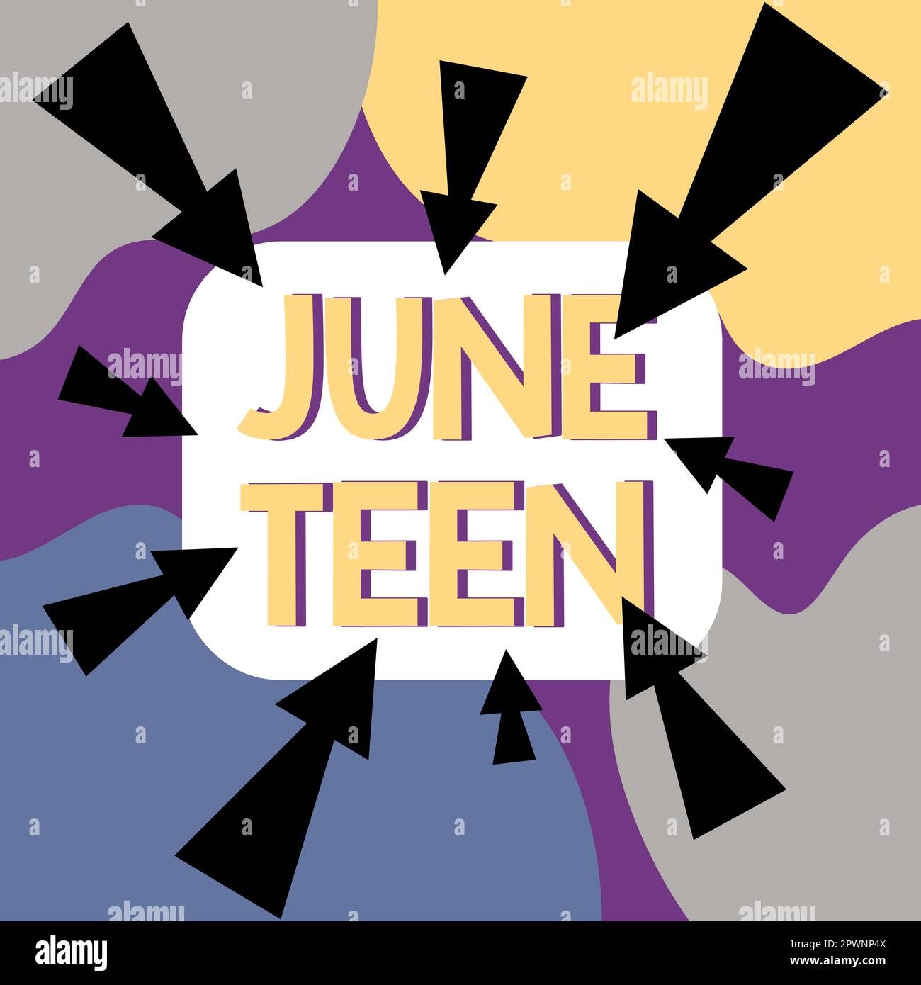 Text sign showing June Teen, Word for legal holiday in the United ...