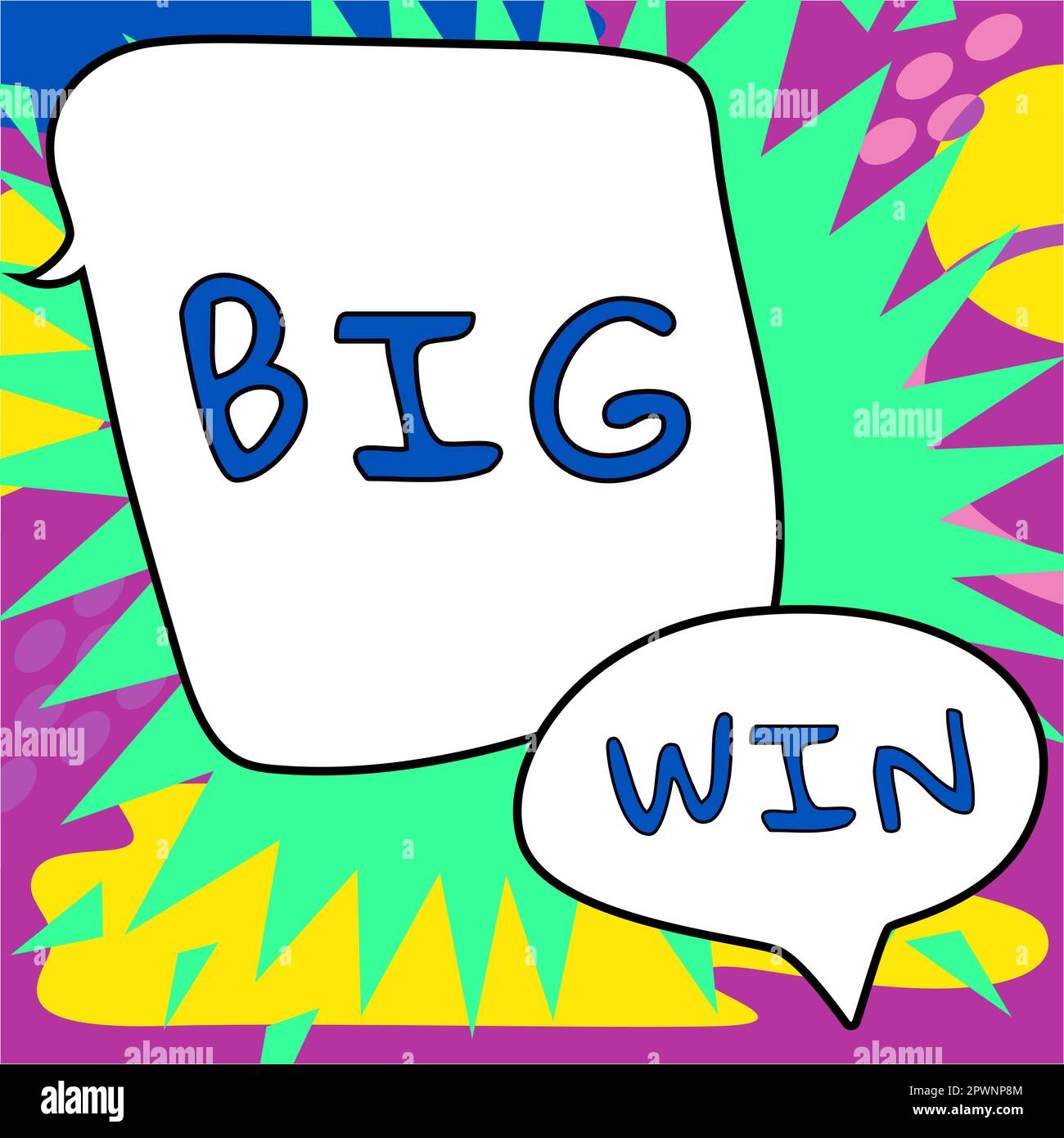 Text showing inspiration Big Win, Business approach having won an ...