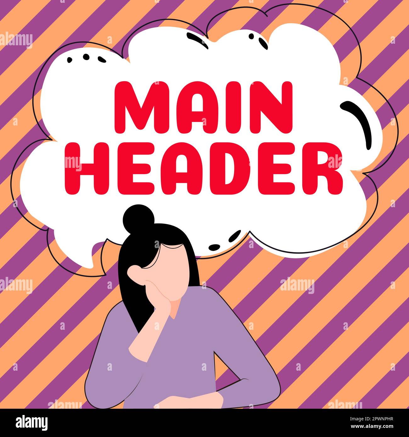 Inspiration showing sign Main Header, Word Written on used to display ...