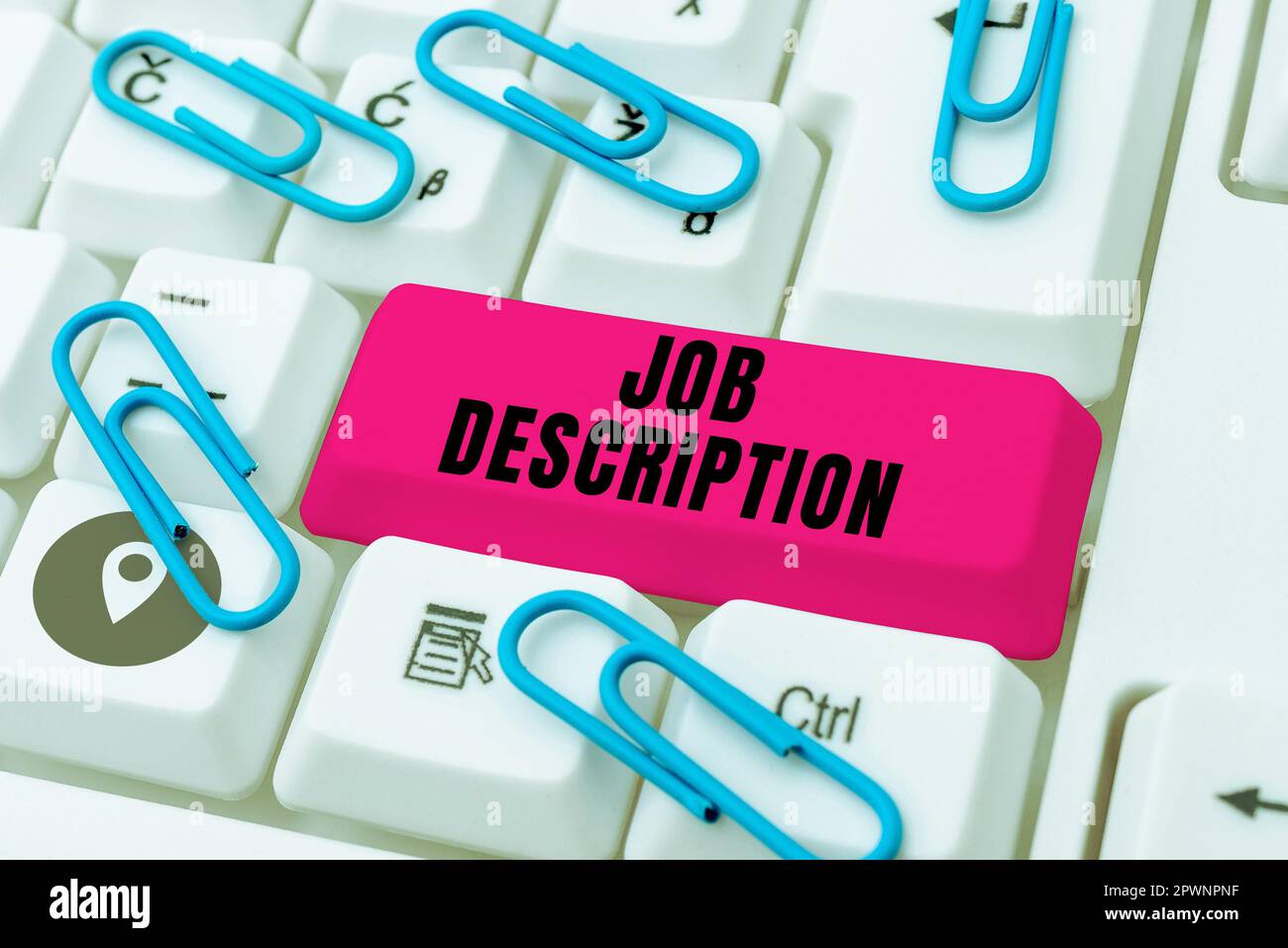 Hand writing sign Job Description, Business showcase A document that ...