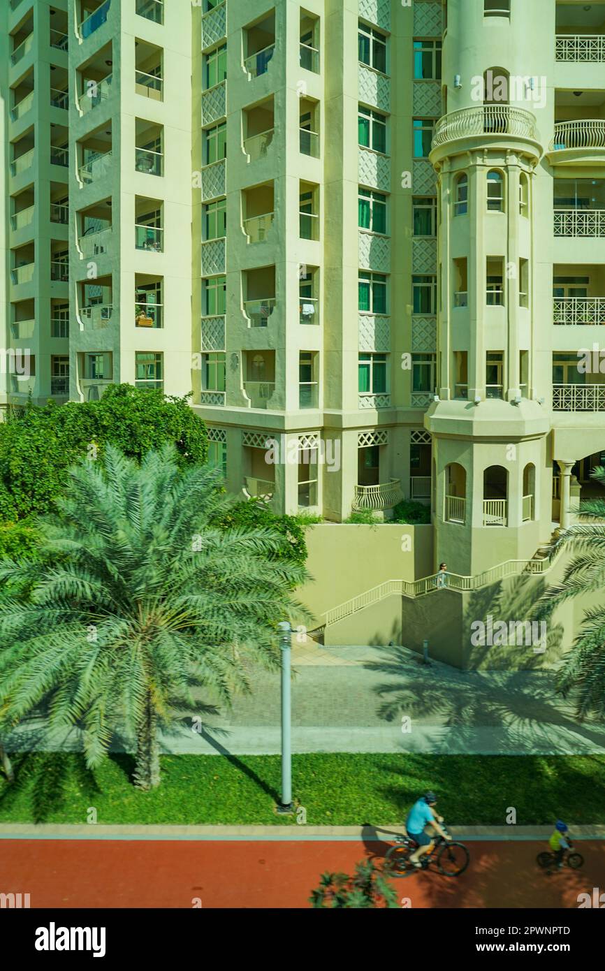 Palm Jumaira cityscape (Dubai). Shooting Location: Dubai Stock Photo ...