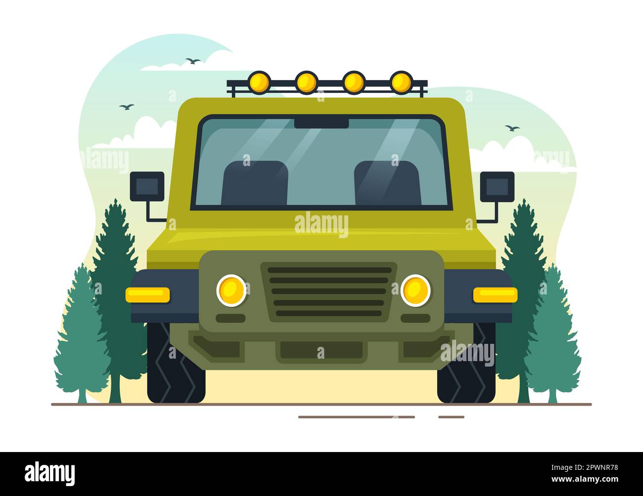 Safari Jeep Front Clipart House