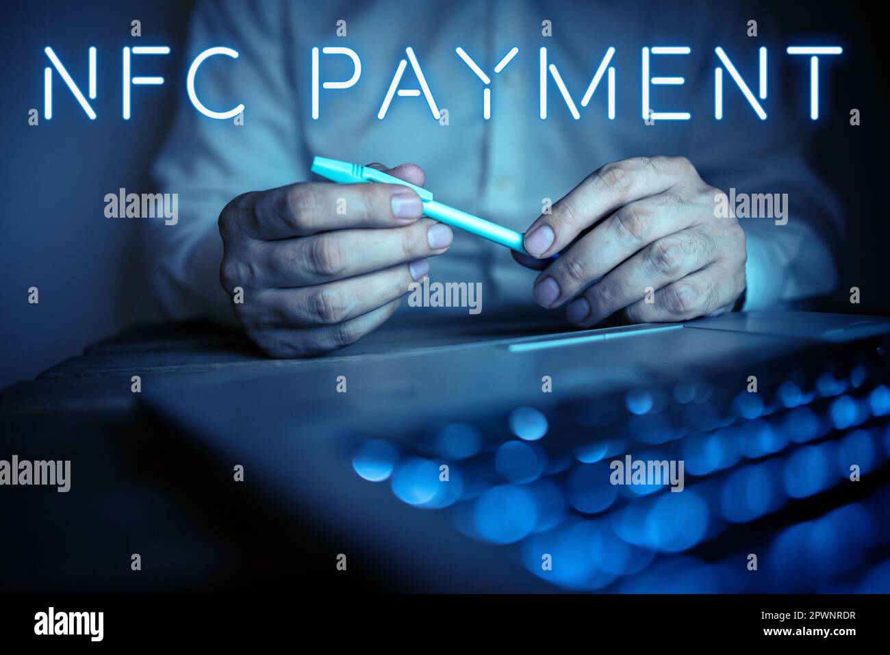 Hand writing sign Nfc Payment, Business concept contactless payment ...