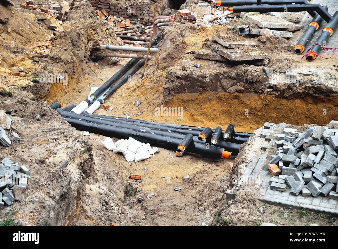 pipeline accident, replacement of old emergency pipes of the water ...