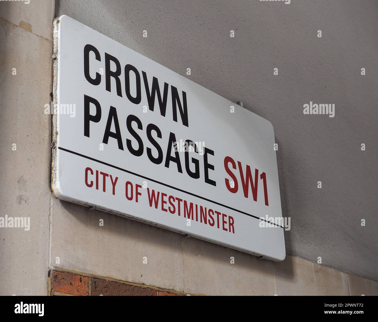 LONDON, UK - CIRCA OCTOBER 2022: Crown Passage SW1 City of Westminster ...