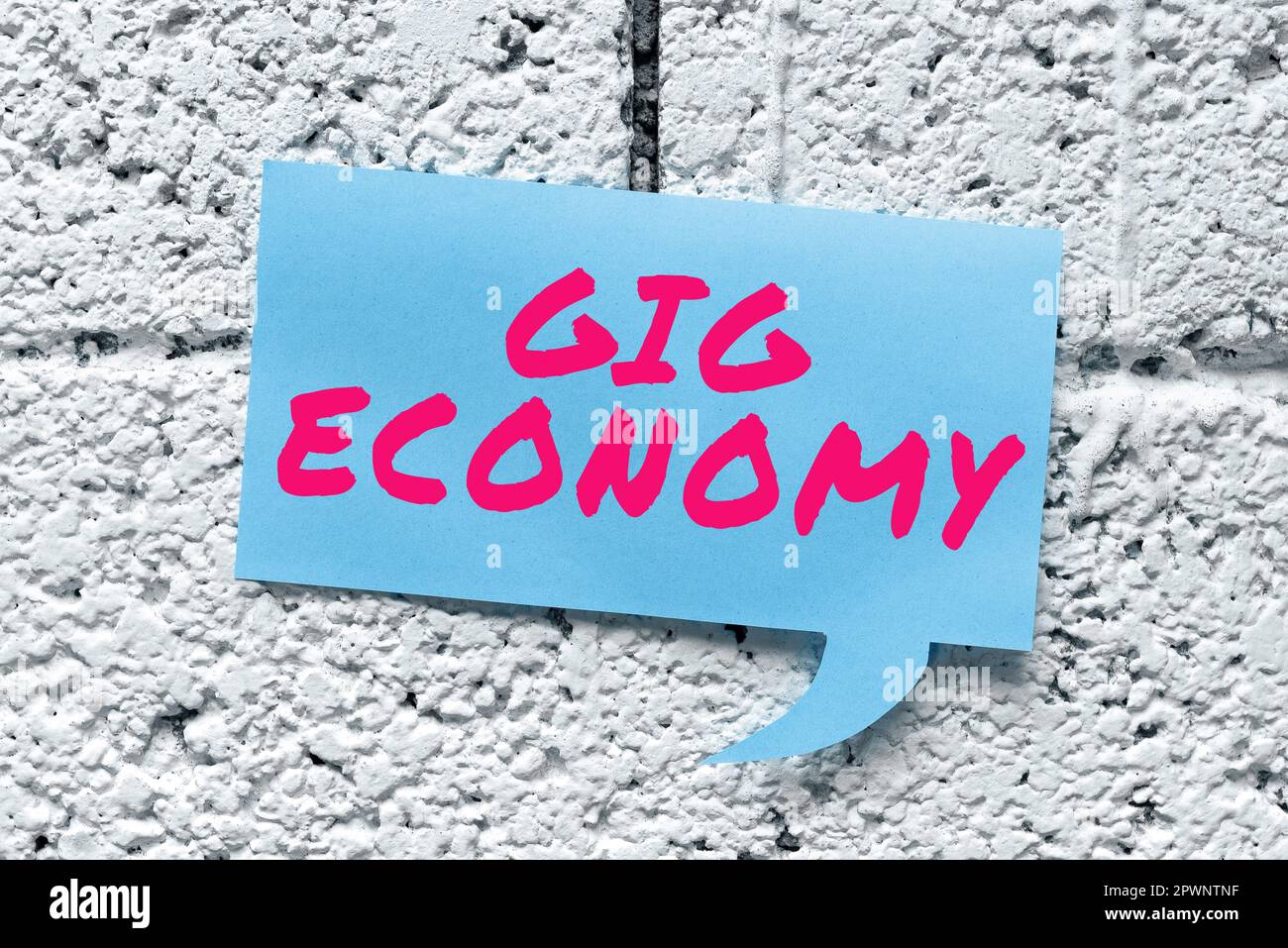 Handwriting text Gig Economy, Word Written on free market system in ...