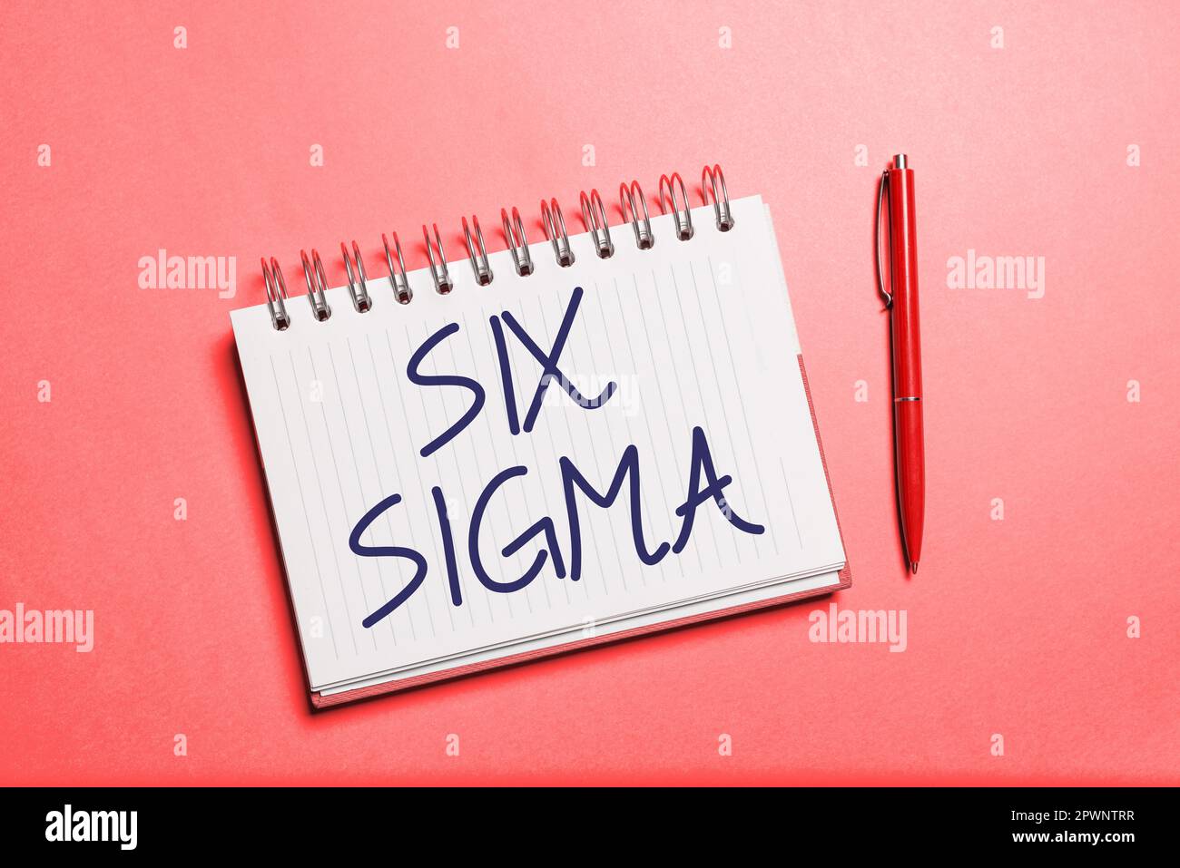 Hand writing sign Six Sigma, Business concept management techniques to ...