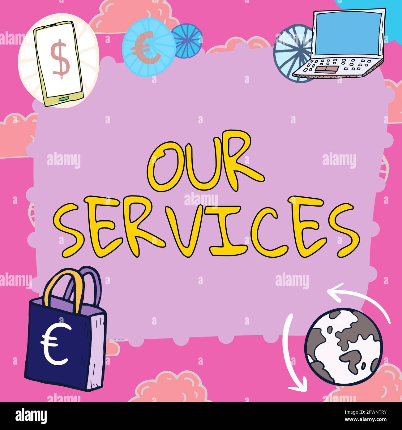 Conceptual caption Our Services, Business approach The occupation or ...