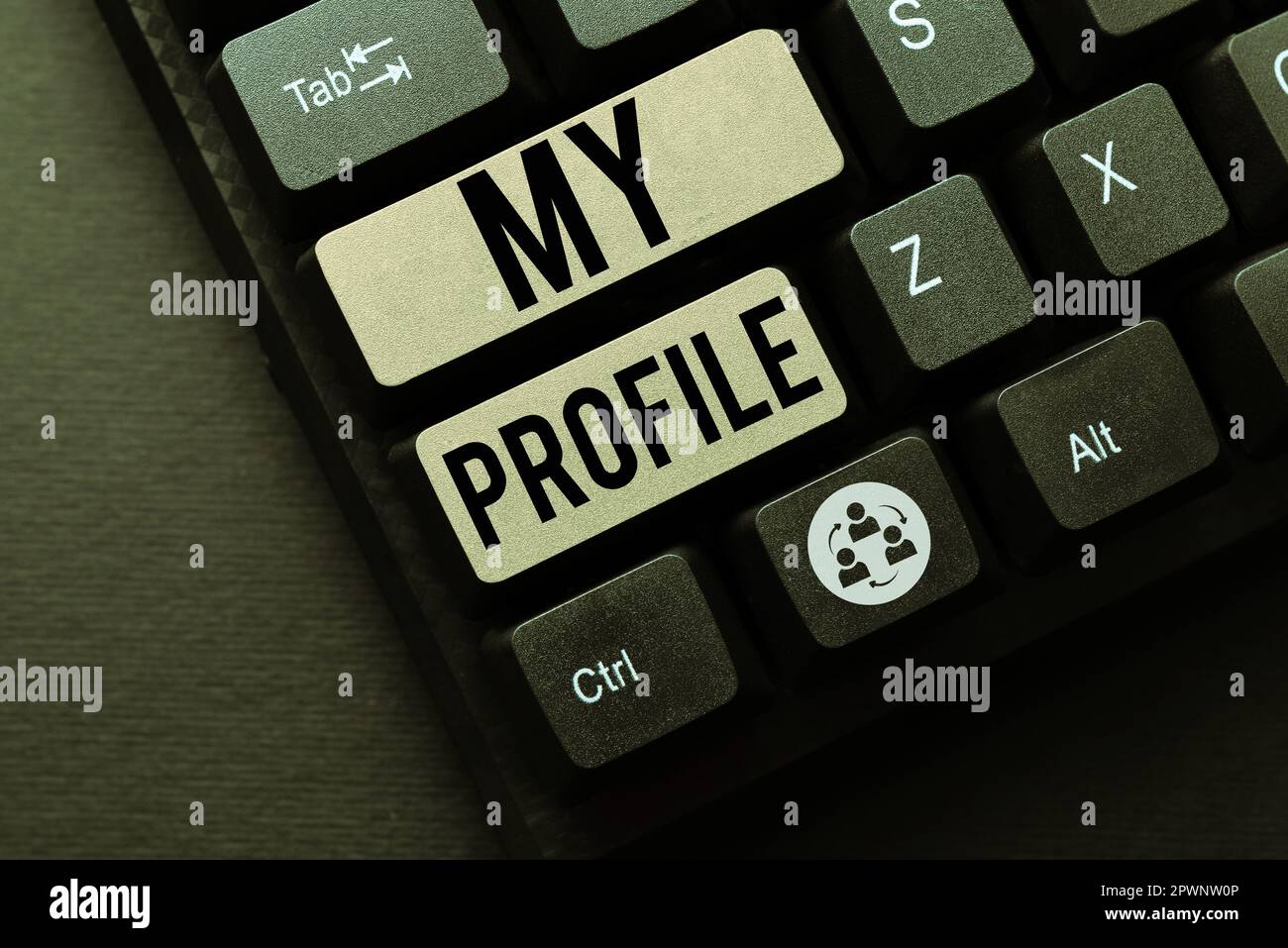 Sign displaying My Profile, Word for record of your personal ...