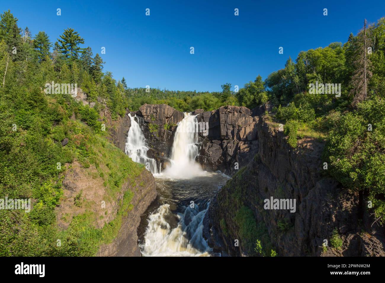 Pigeon River High Falls Waterfall Stock Photo - Alamy