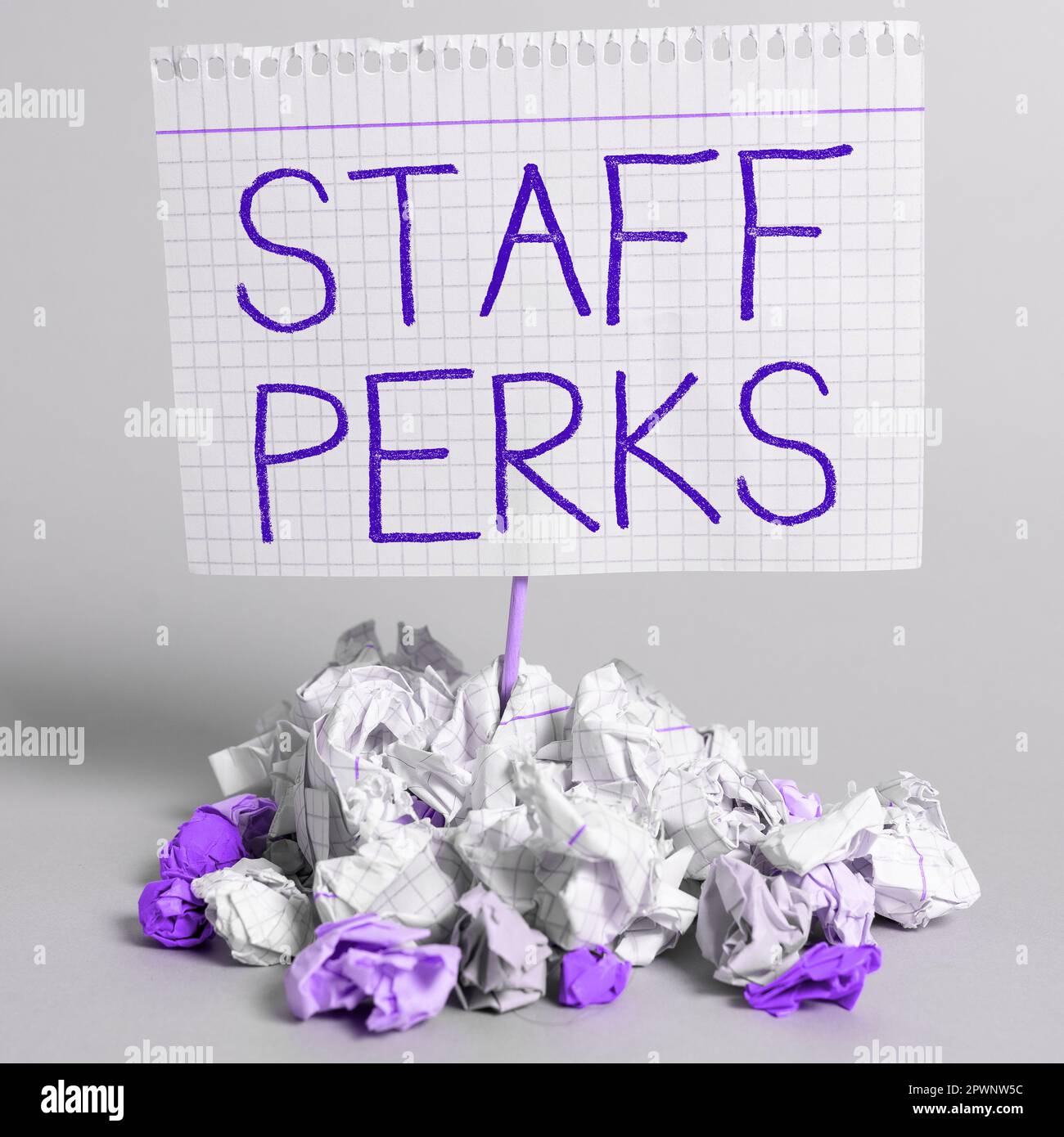 Text showing inspiration Staff Perks, Word for Workers Benefits Bonuses ...