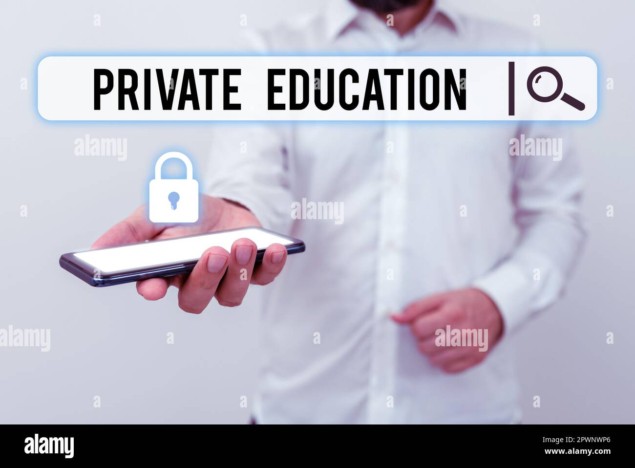 Text showing inspiration Private Education, Business concept Belonging ...