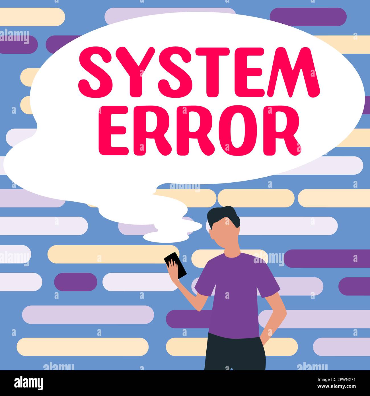 Text showing inspiration System Error, Concept meaning Technological failure Software collapse ...